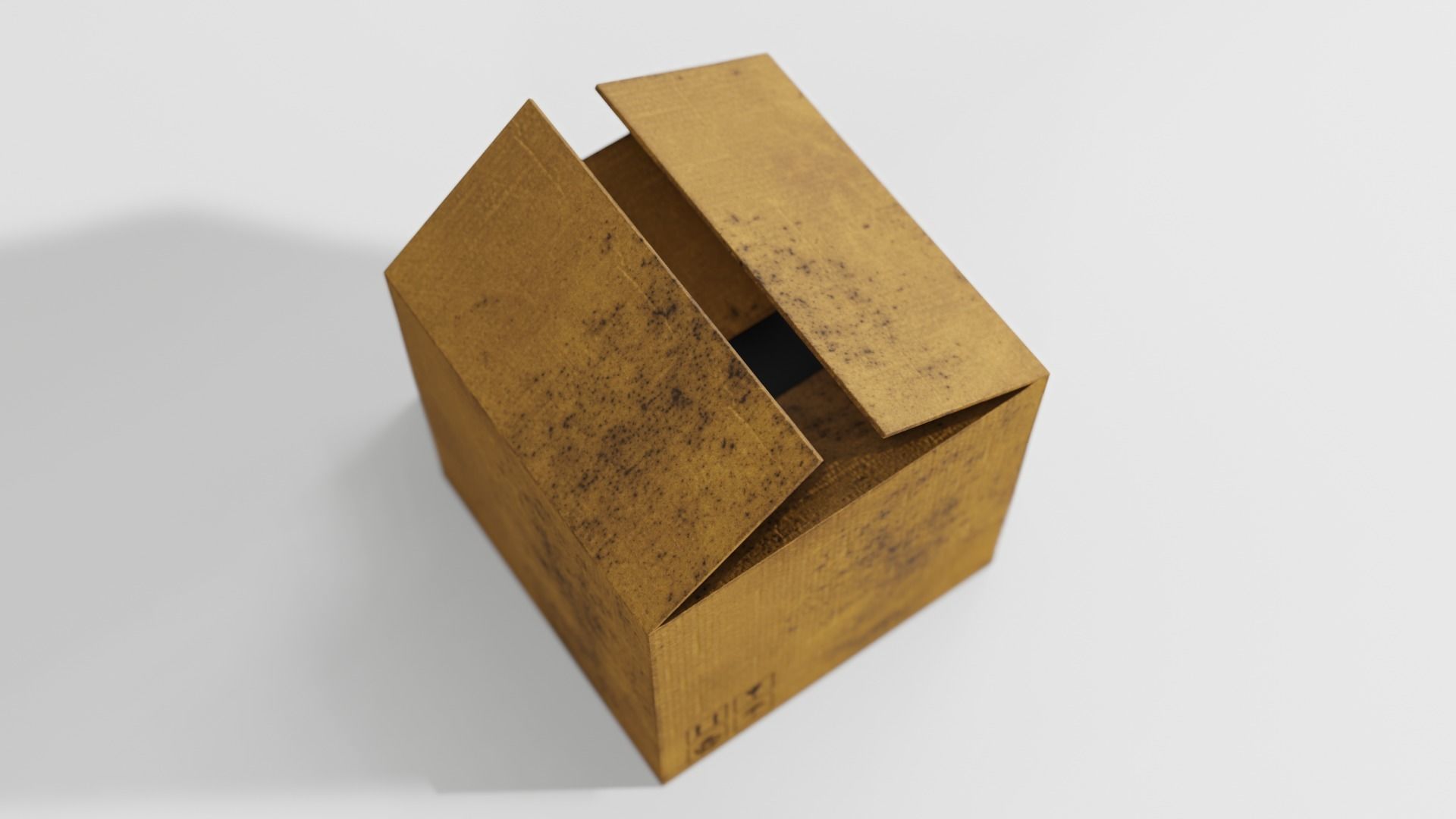3D model Old Cardboard Box VR / AR / low-poly | CGTrader