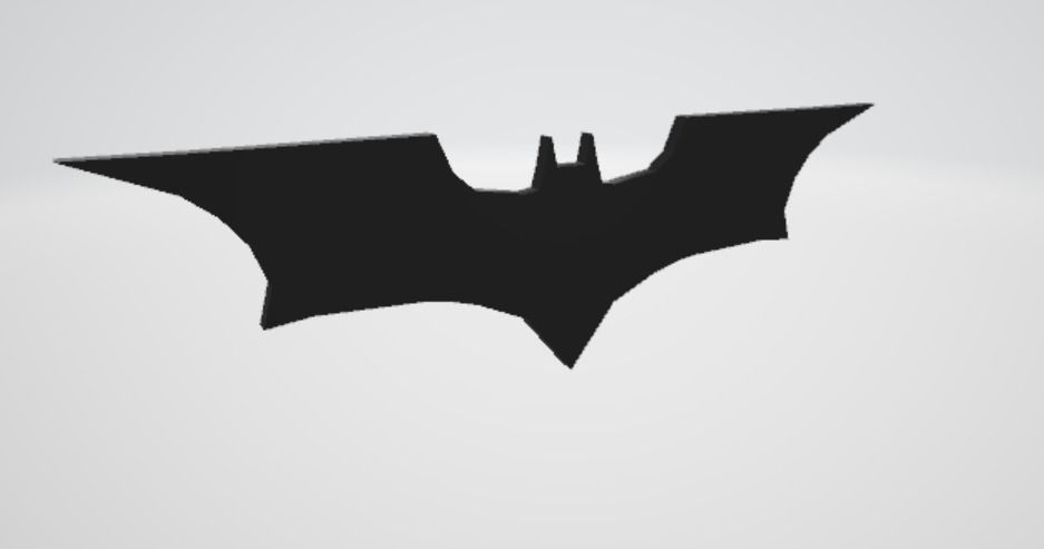 simple batman logo 3D model 3D printable | CGTrader