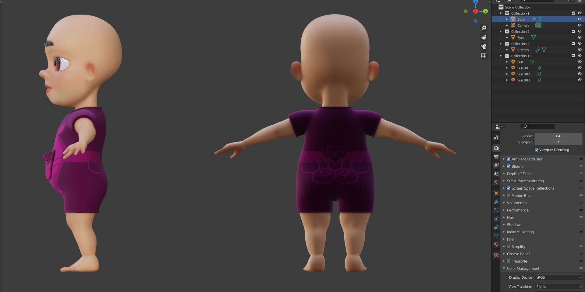 Stylized Baby - Olive - Blender 3D Model 3D model | CGTrader