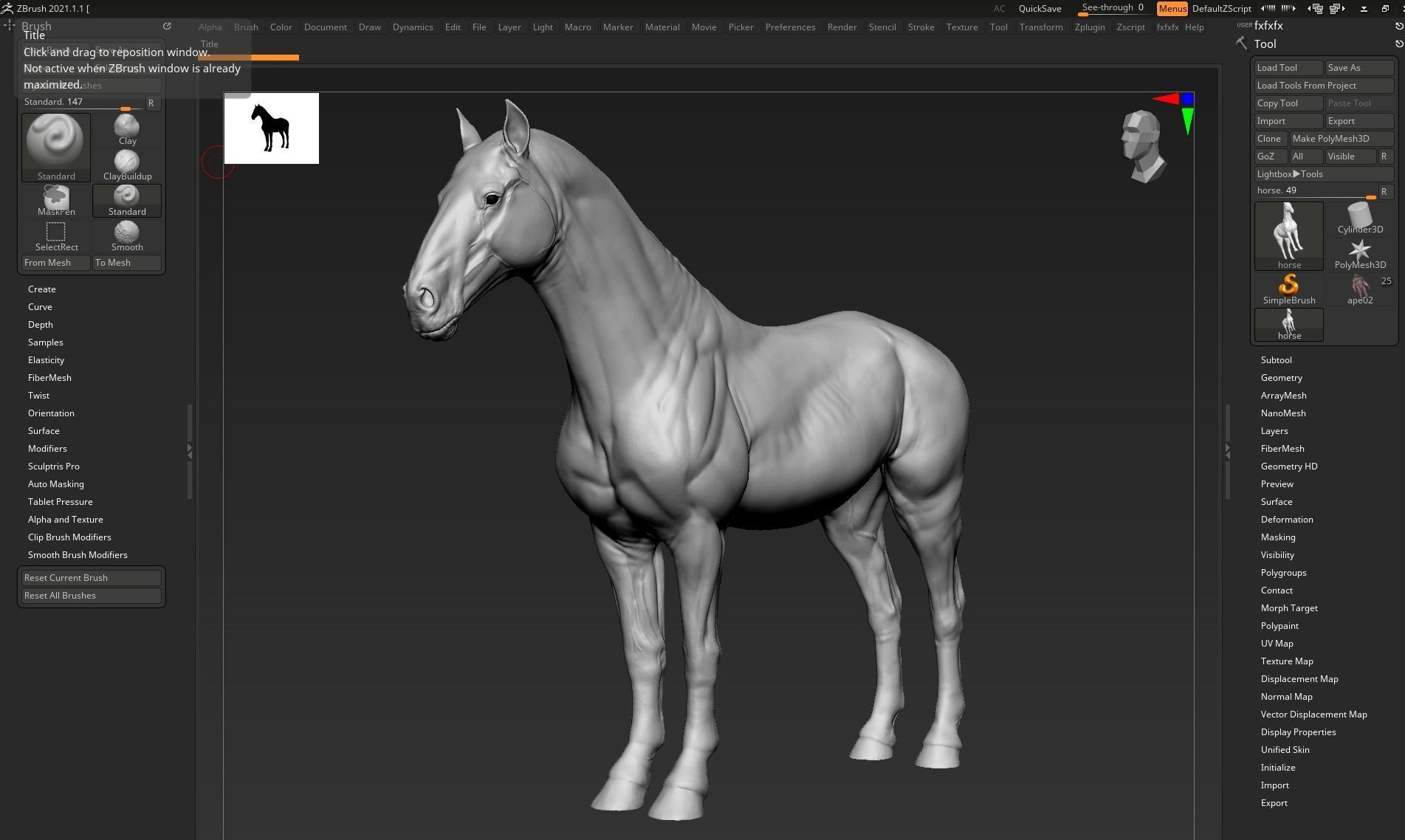 Stallion Horse Sculpt highres 3D print model 3D model 3D printable ...