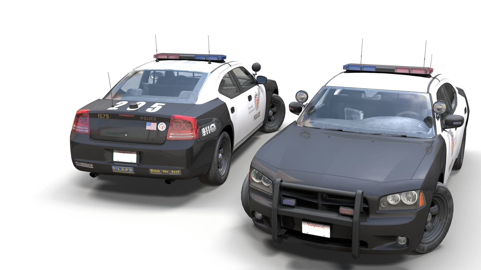3D model American police car VR / AR / low-poly | CGTrader