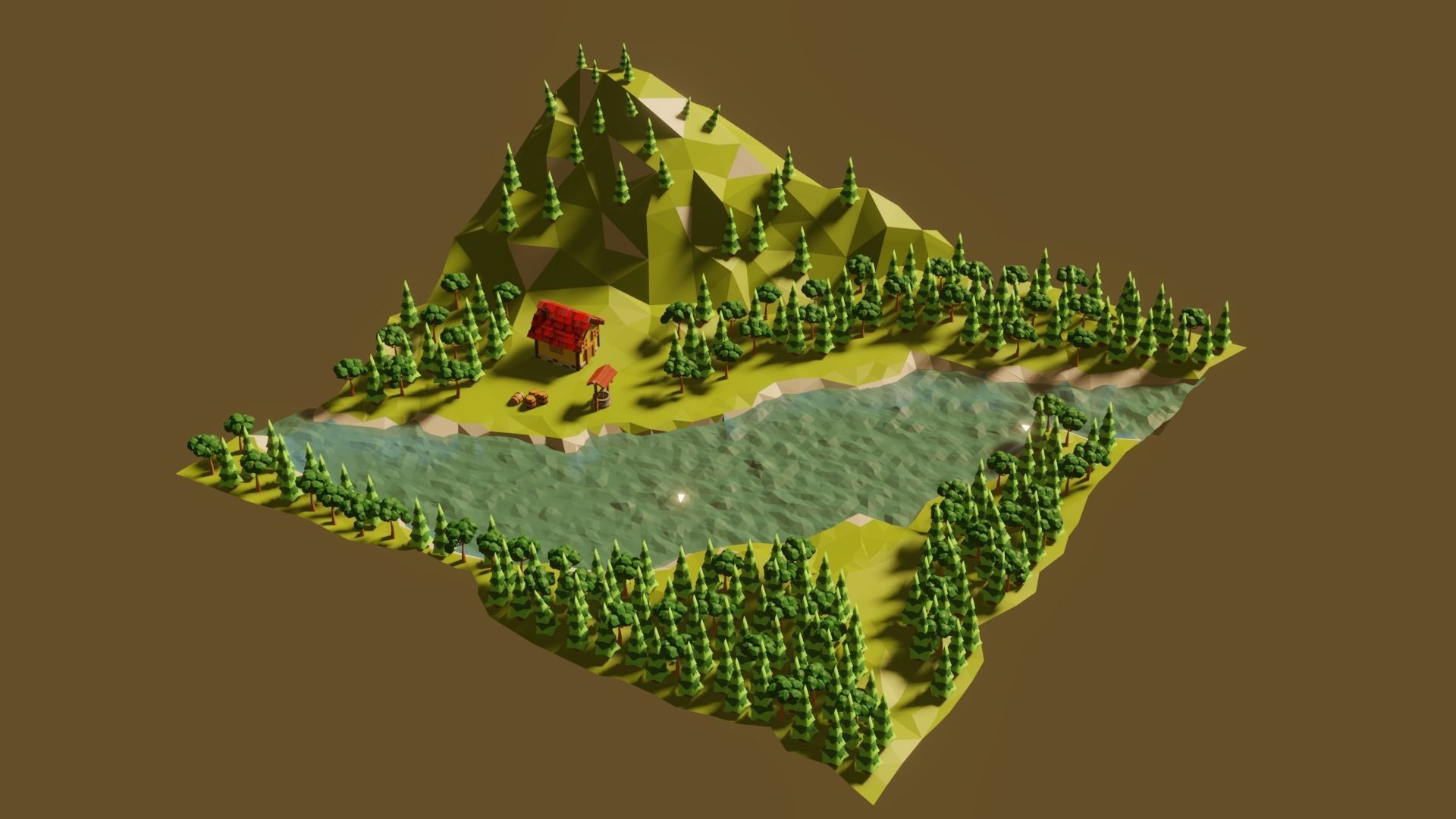 Low Poly Forest free 3D model | CGTrader