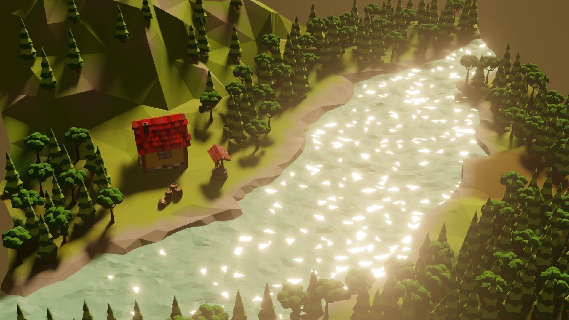 Low Poly Forest free 3D model | CGTrader