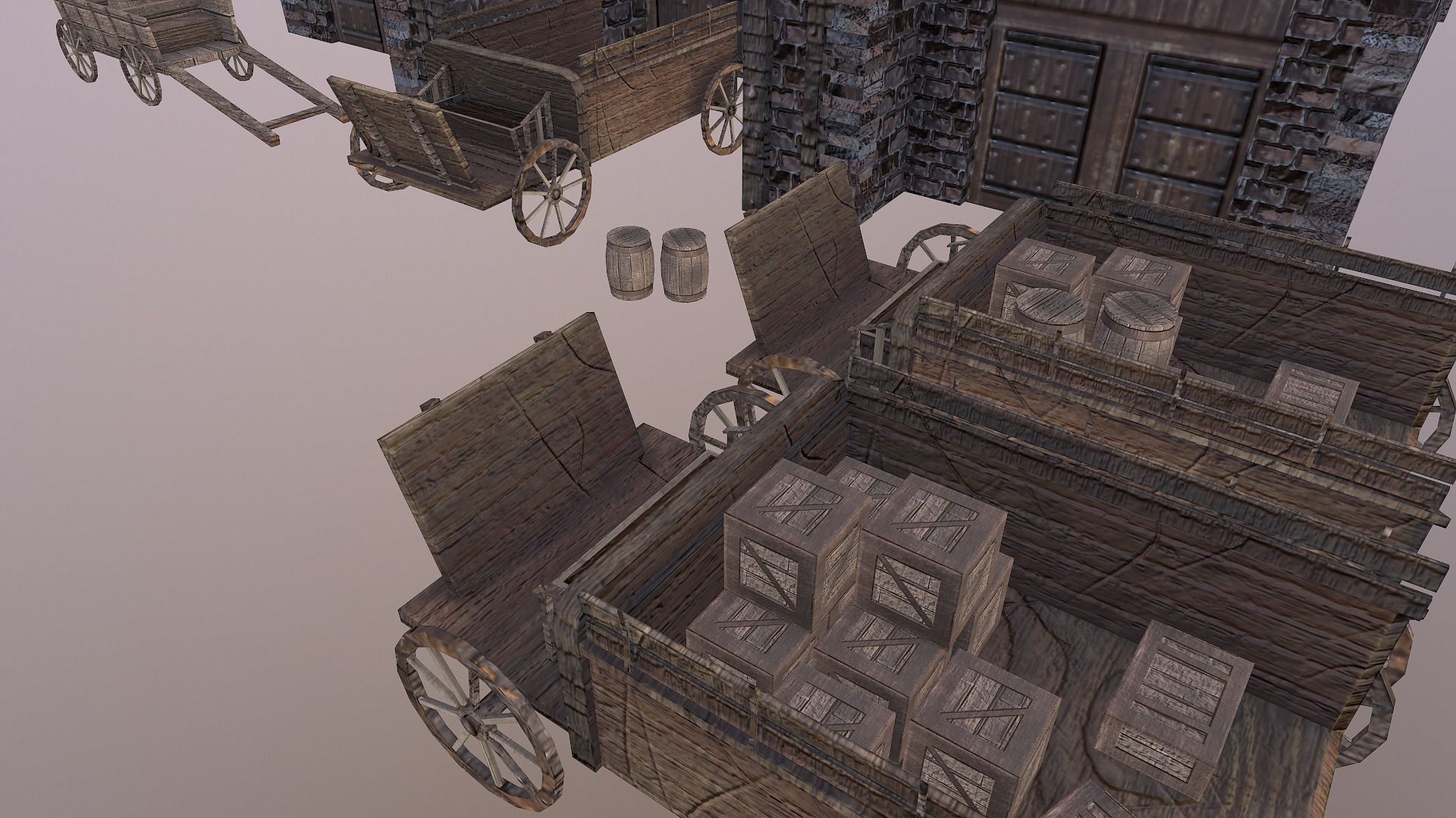 3D model Medieval Cargo Building VR / AR / low-poly | CGTrader