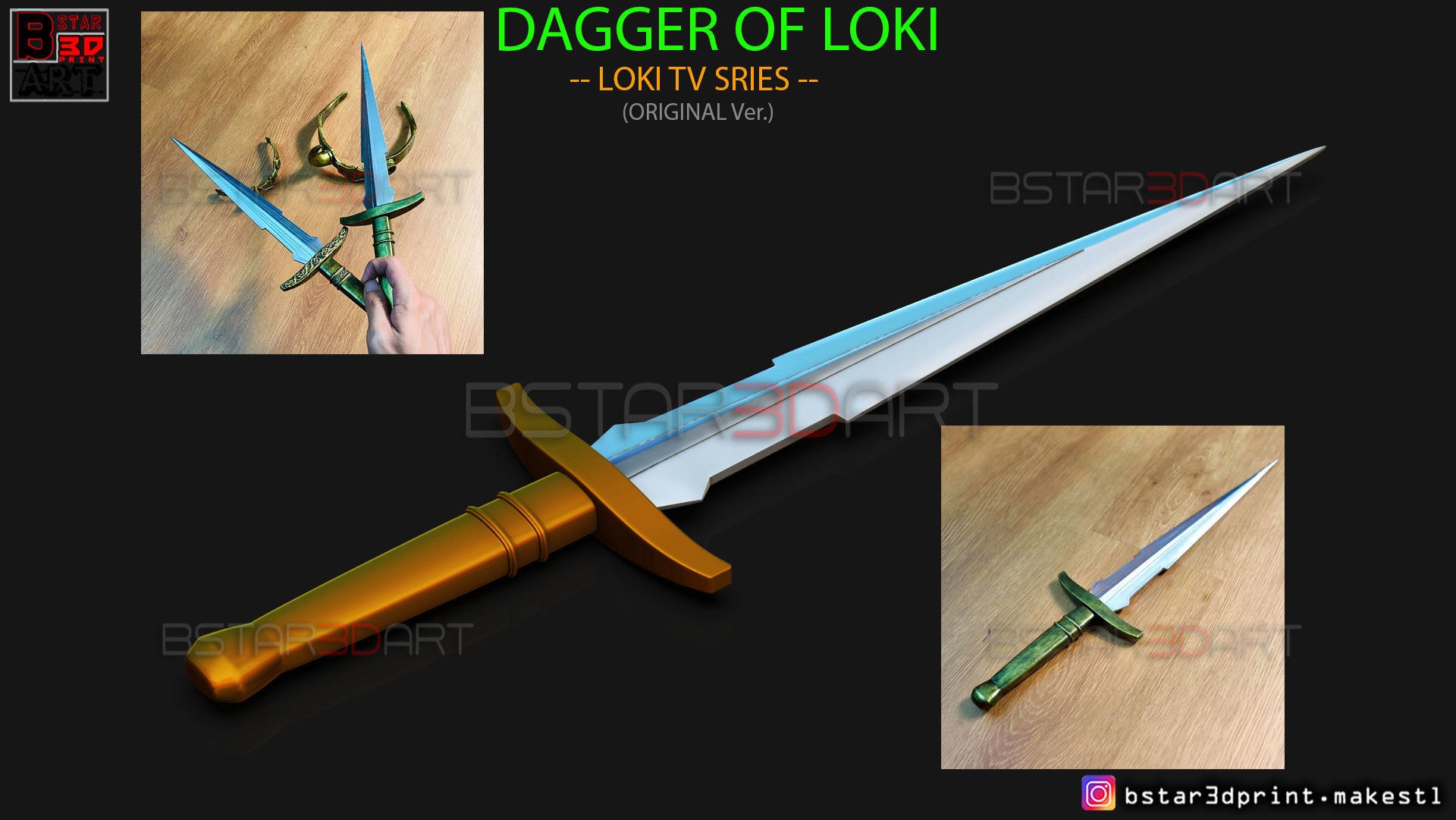 Loki Dagger 2021 - High Quality - Weapon of Loki - TV series 3D model ...