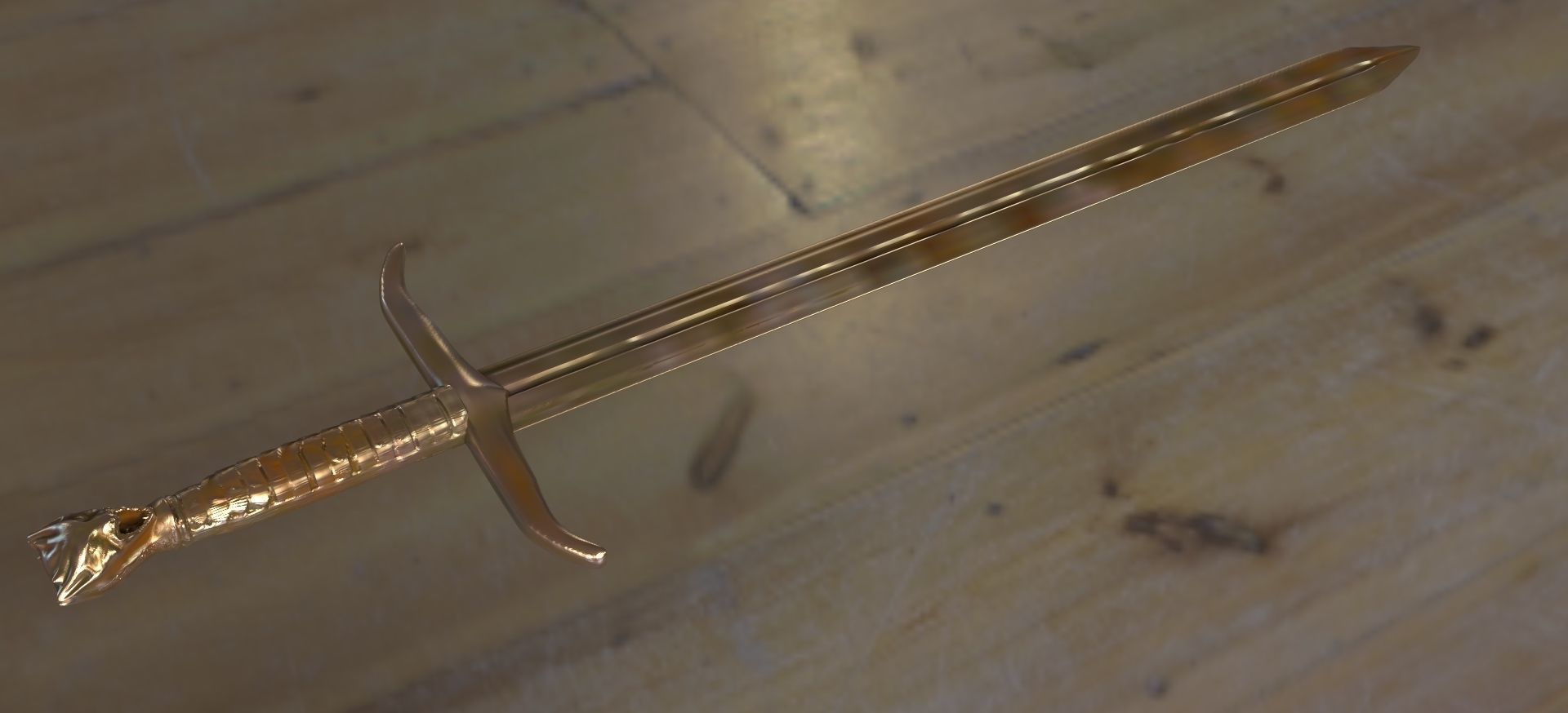 Wolf Sword 3D model | CGTrader