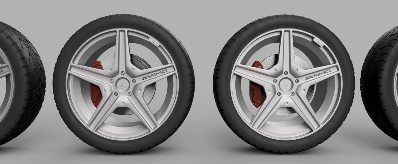 AMG wheel 2 3D model rigged | CGTrader