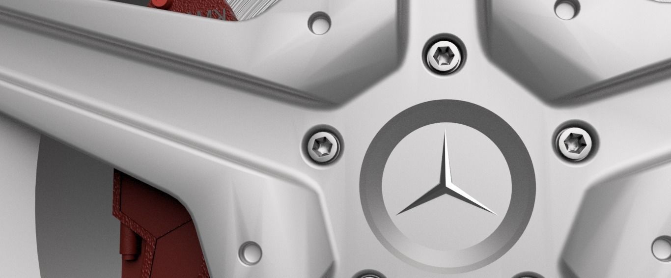 AMG wheel 2 3D model rigged | CGTrader