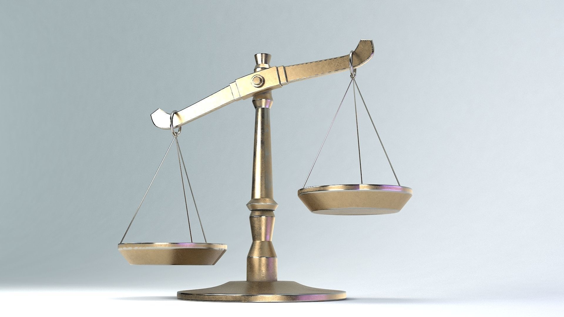 Libra balance scale 3D model animated rigged | CGTrader