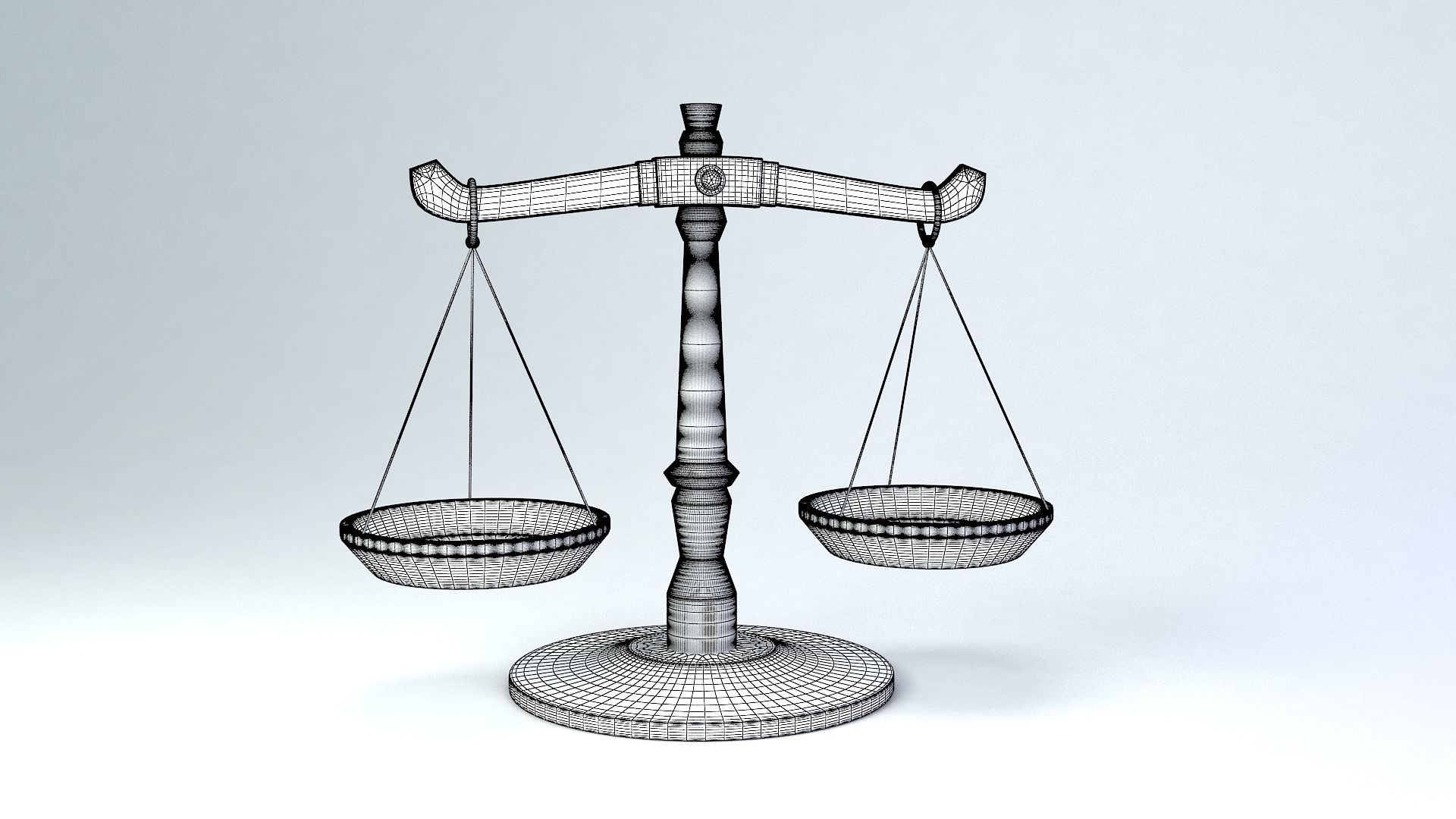 Libra balance scale 3D model animated rigged | CGTrader