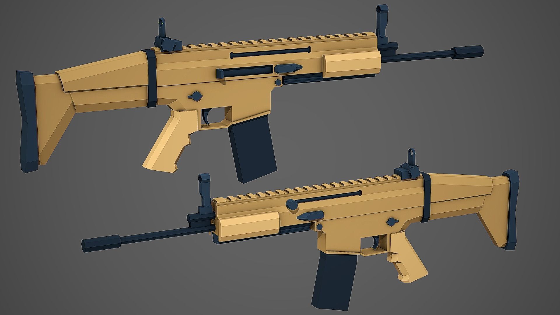 3D model Stylized Scar-L Low Poly Mobile Ready VR / AR / low-poly ...