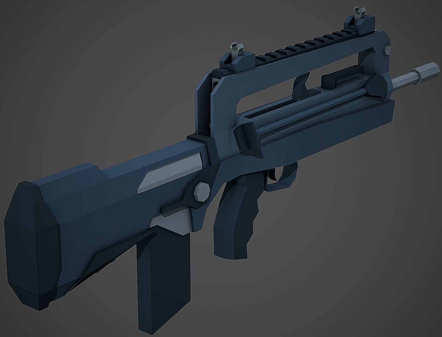 3D model Stylized Famas F1 Low Poly Mobile Ready VR / AR / low-poly ...