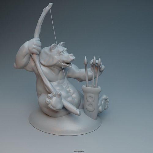 Bear archer 3D model 3D printable | CGTrader