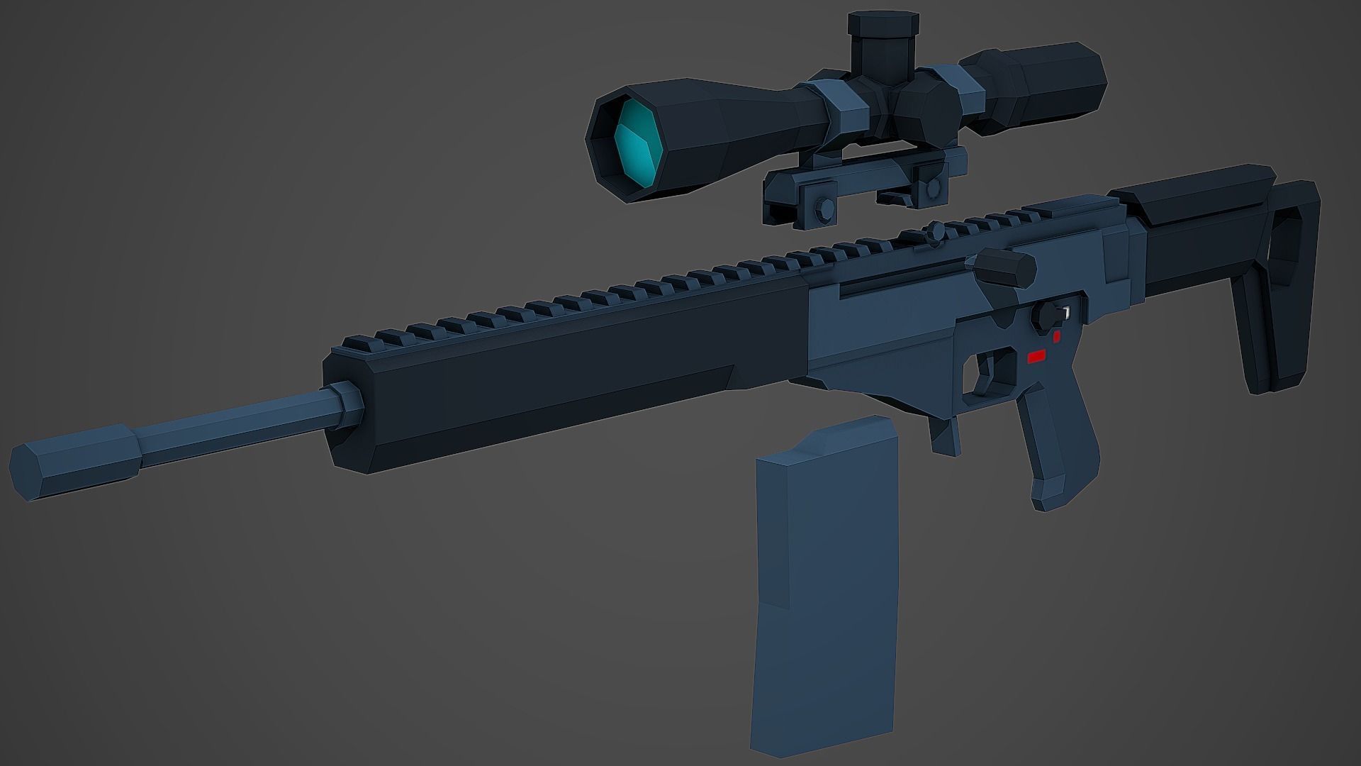 3D model Stylized SVCh Rifle Low Poly Mobile Ready VR / AR / low-poly ...