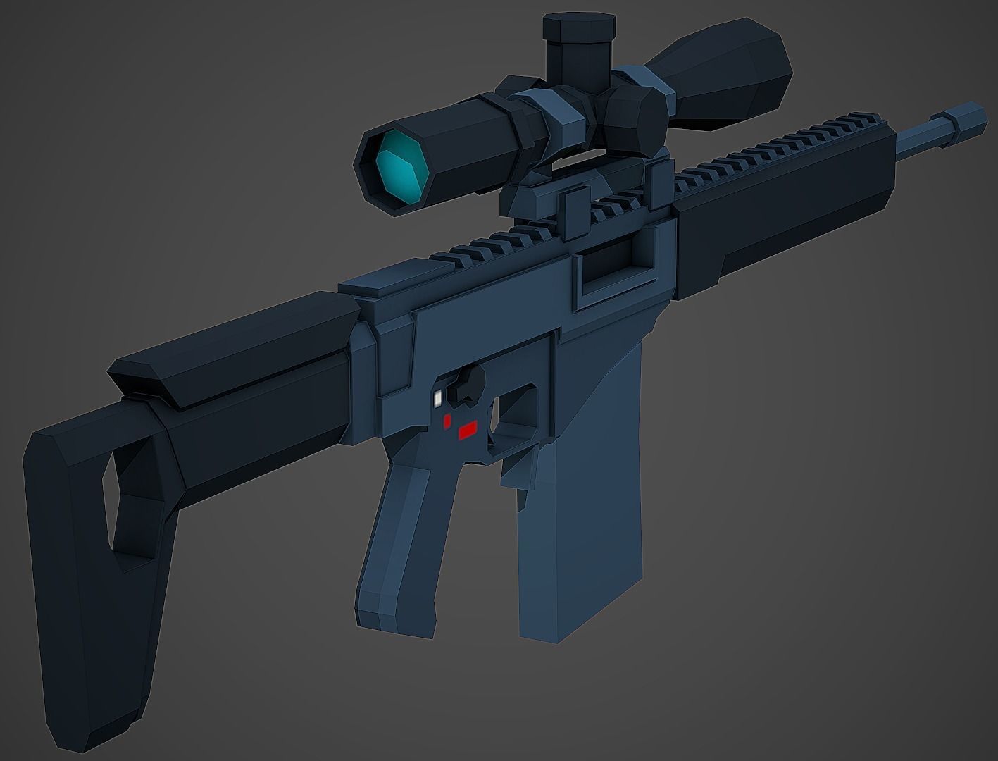 3D model Stylized SVCh Rifle Low Poly Mobile Ready VR / AR / low-poly ...