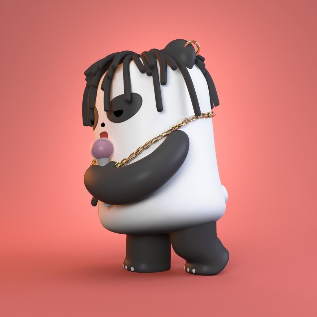 Panda Rapper 3D model 3D printable | CGTrader