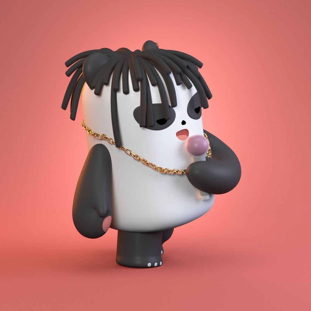 Panda Rapper 3D model 3D printable | CGTrader