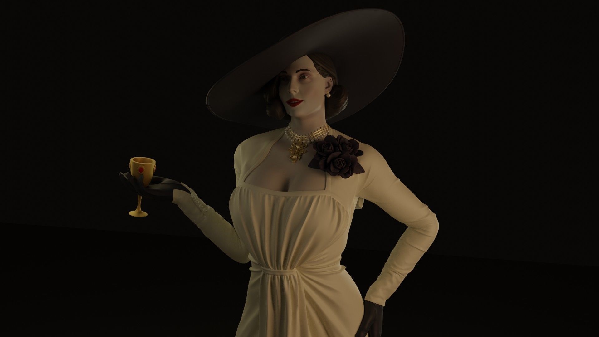 Lady Dimitrescu 3D model 3D printable | CGTrader