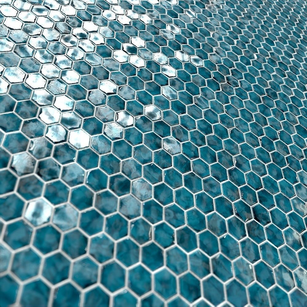 Teal Tile-01-PBR-2k-4k Texture | CGTrader