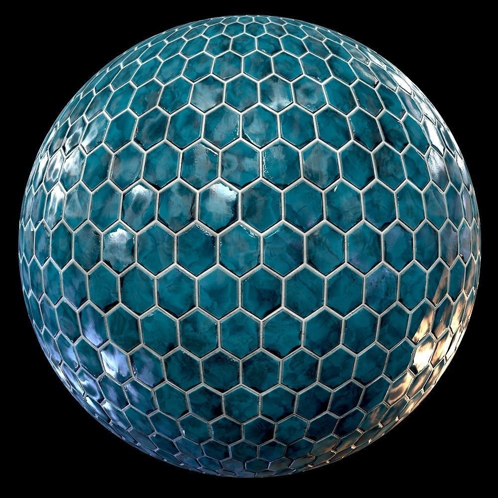 Teal Tile-01-PBR-2k-4k Texture | CGTrader