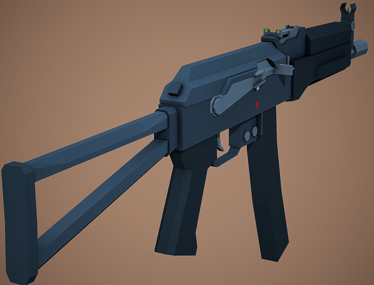 3D model Stylized PP19 Vityaz SMG Low Poly Mobile Ready VR / AR / low ...