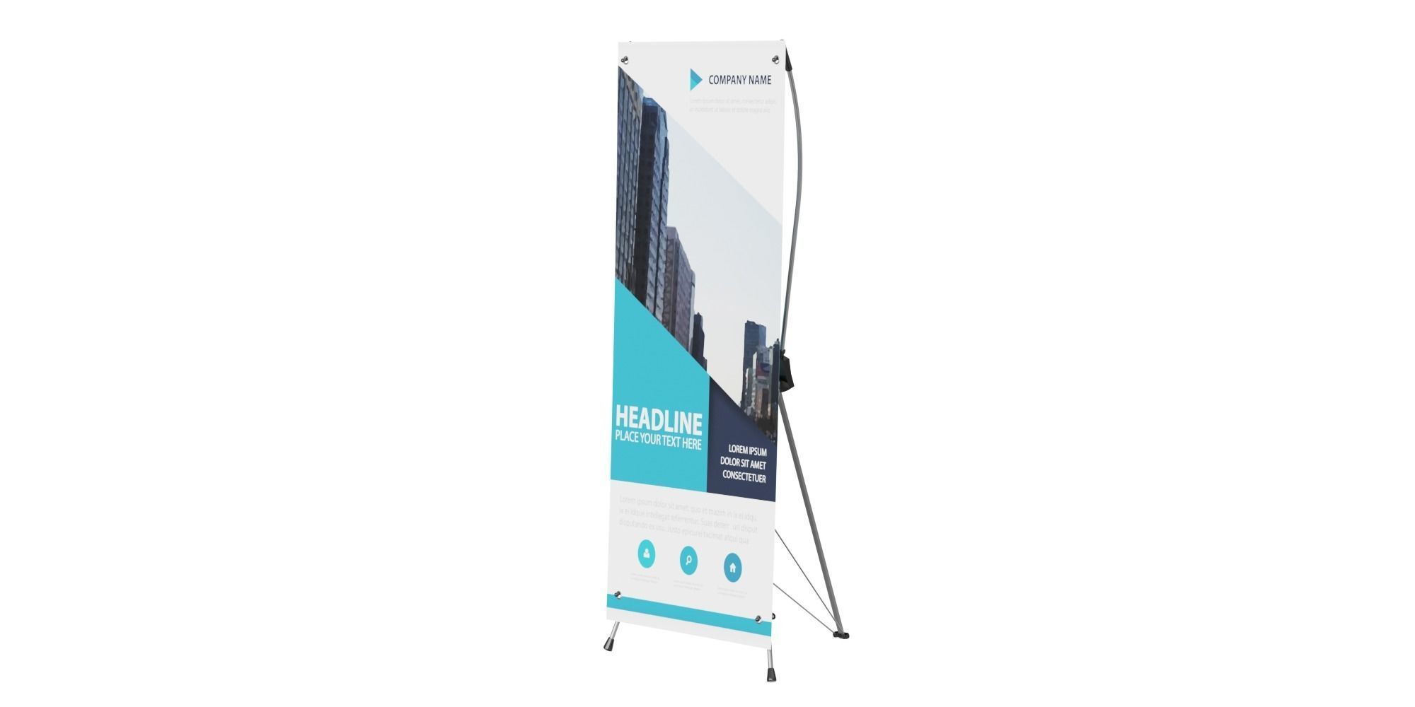 Advertising Banner Stands BLENDER 3D Model Cycles 3D model | CGTrader