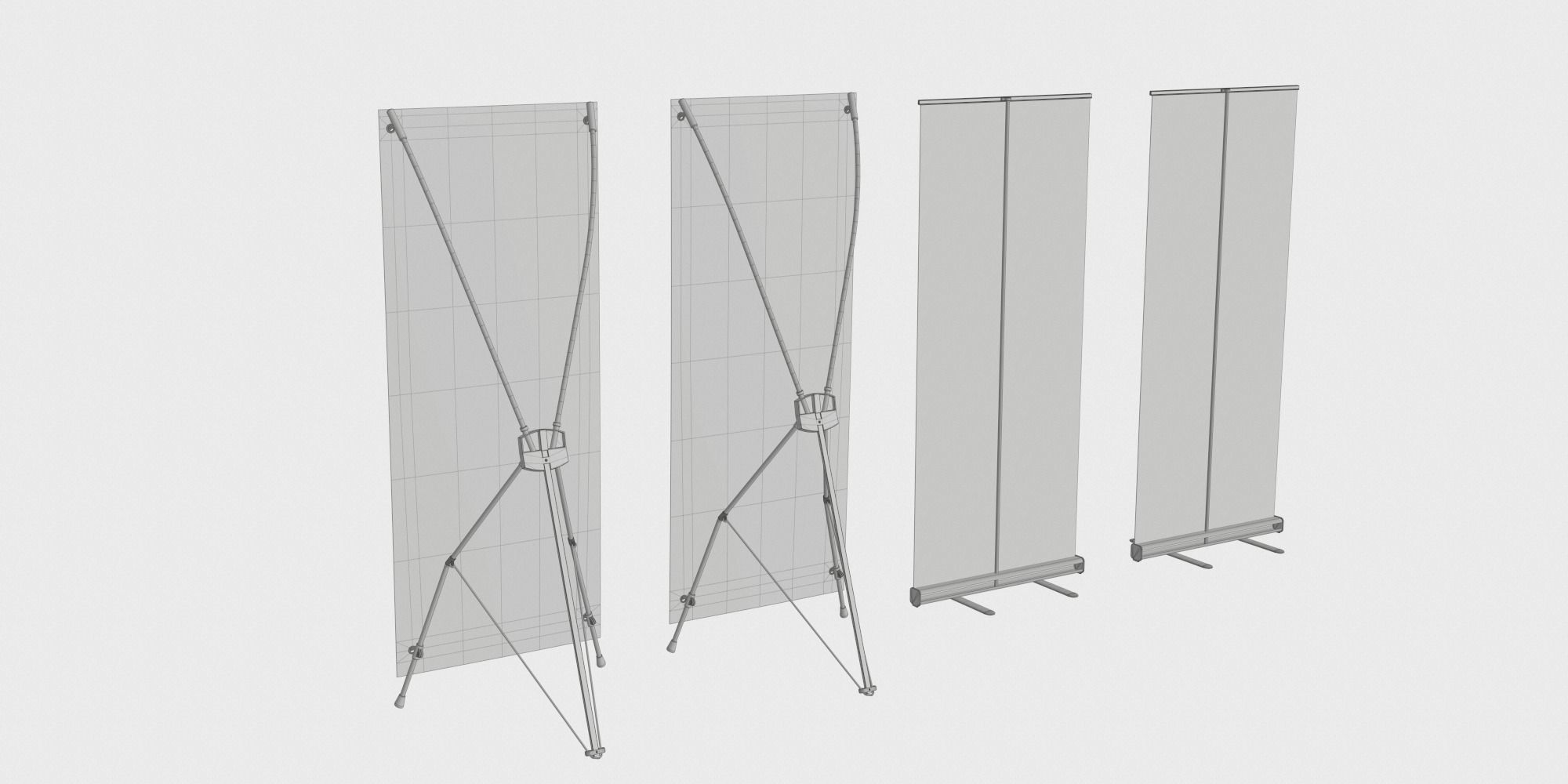 Advertising Banner Stands BLENDER 3D Model Cycles 3D model | CGTrader