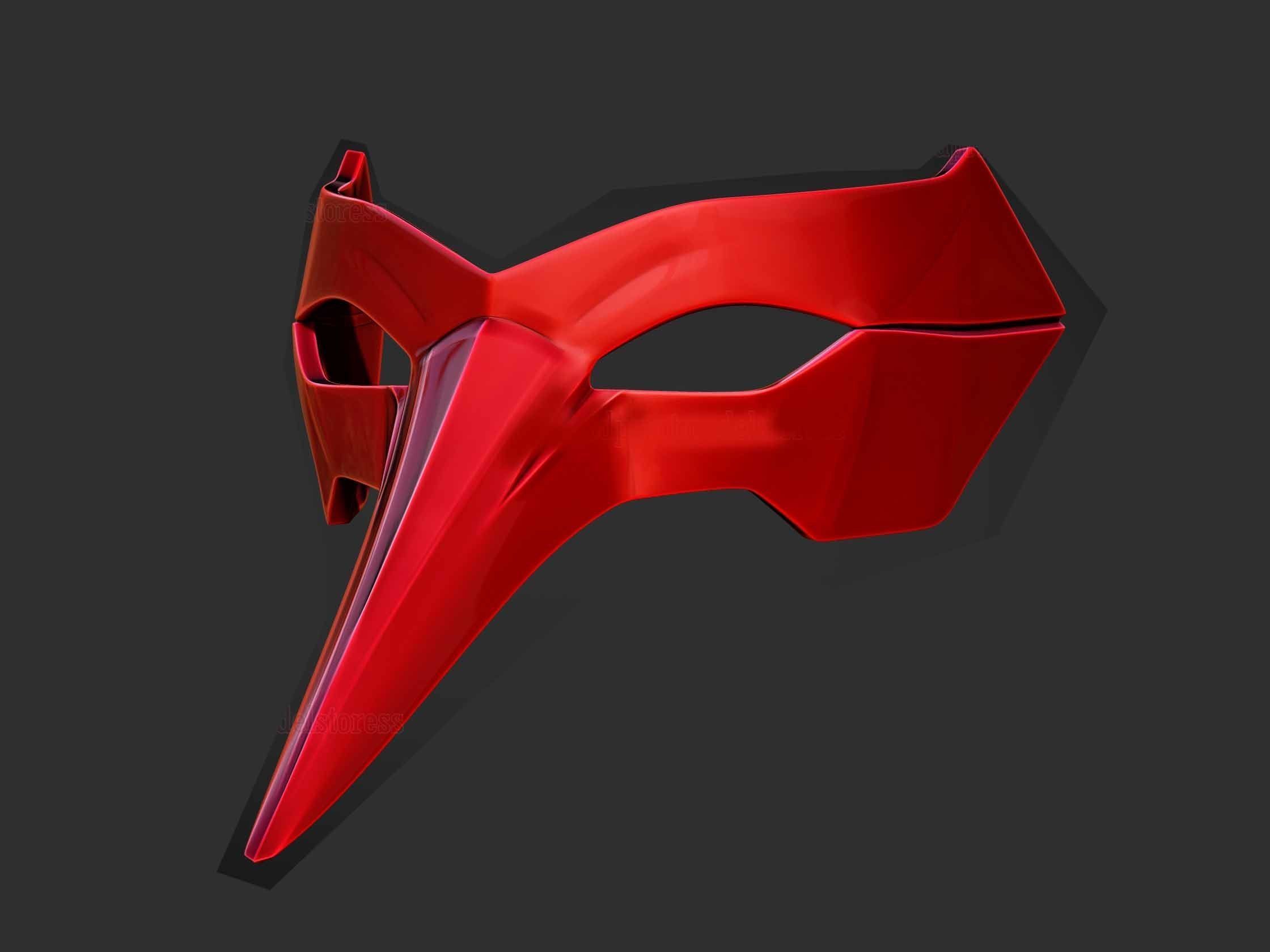 Persona 5 Crow Red Mask - Anime Cosplay - Halloween Helmet 3D model 3D ...