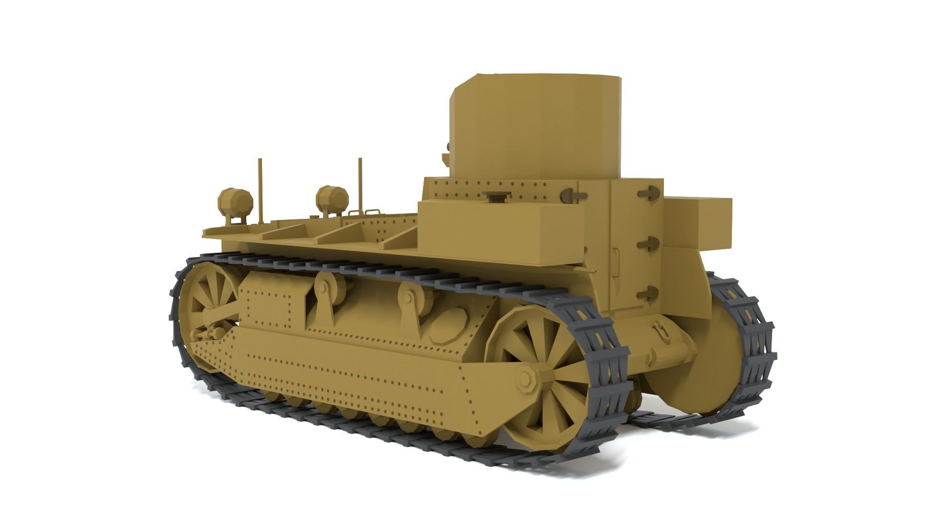 3D model Cartoon T1E1 Cunningham Light Tank VR / AR / low-poly | CGTrader