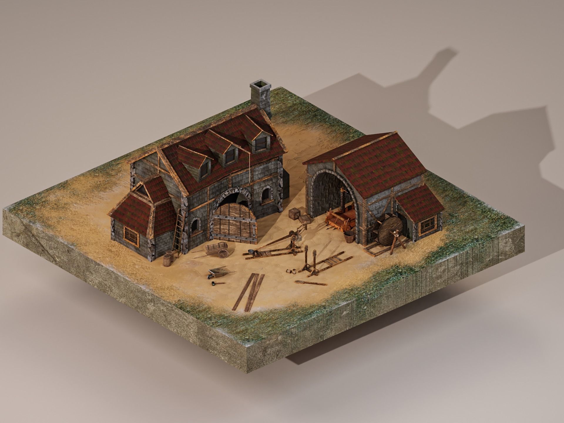 3D model Medieval Workshop Level 5 VR / AR / low-poly | CGTrader