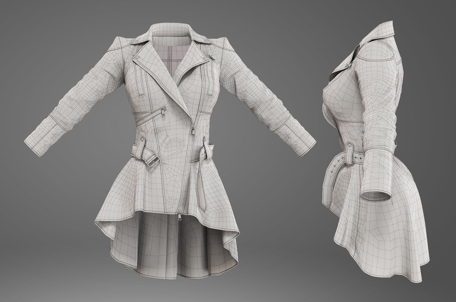 3D model Women leather jacket model VR / AR / low-poly | CGTrader