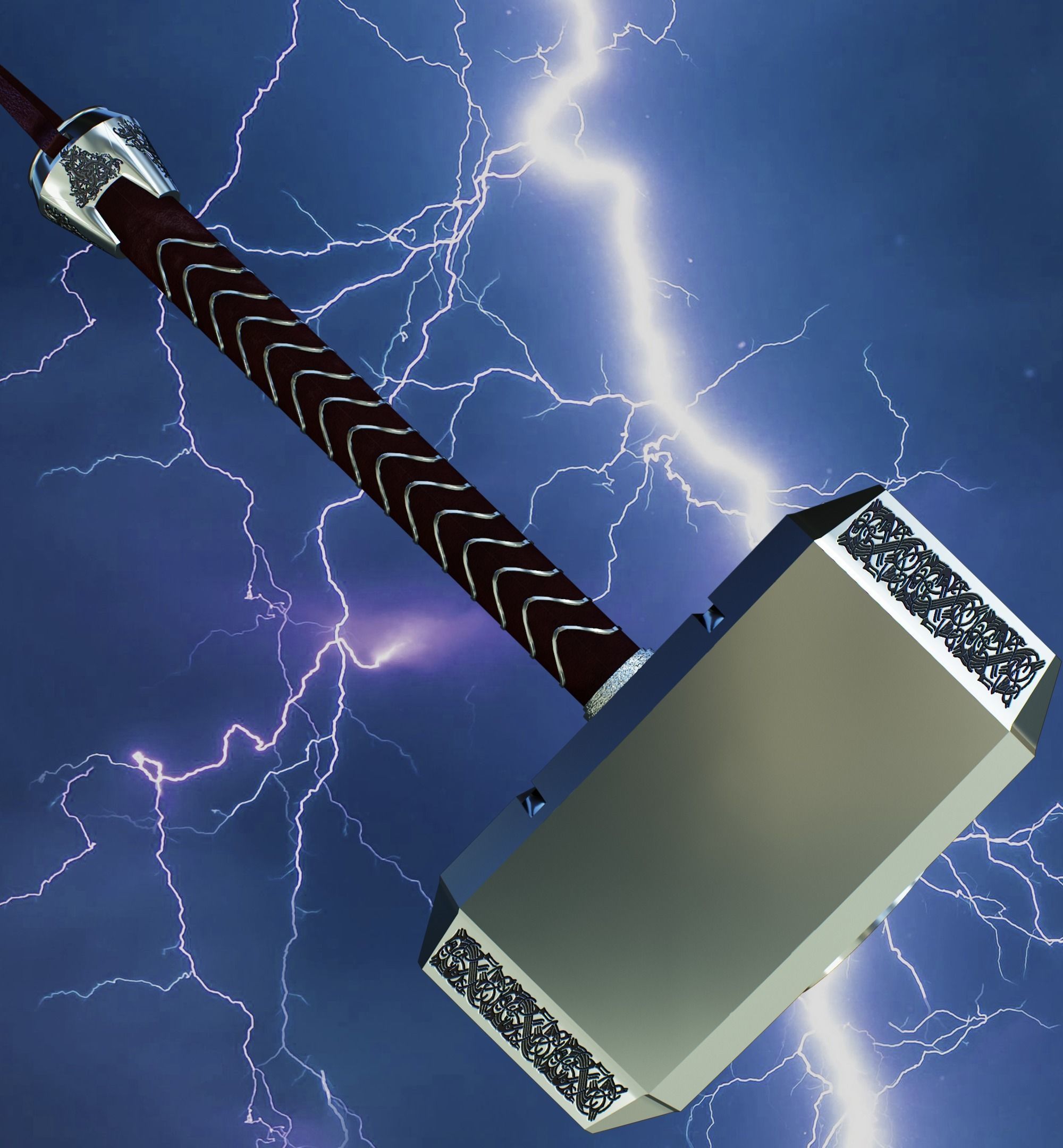 3D model Mjolnir - Thor primary weapon VR / AR / low-poly | CGTrader