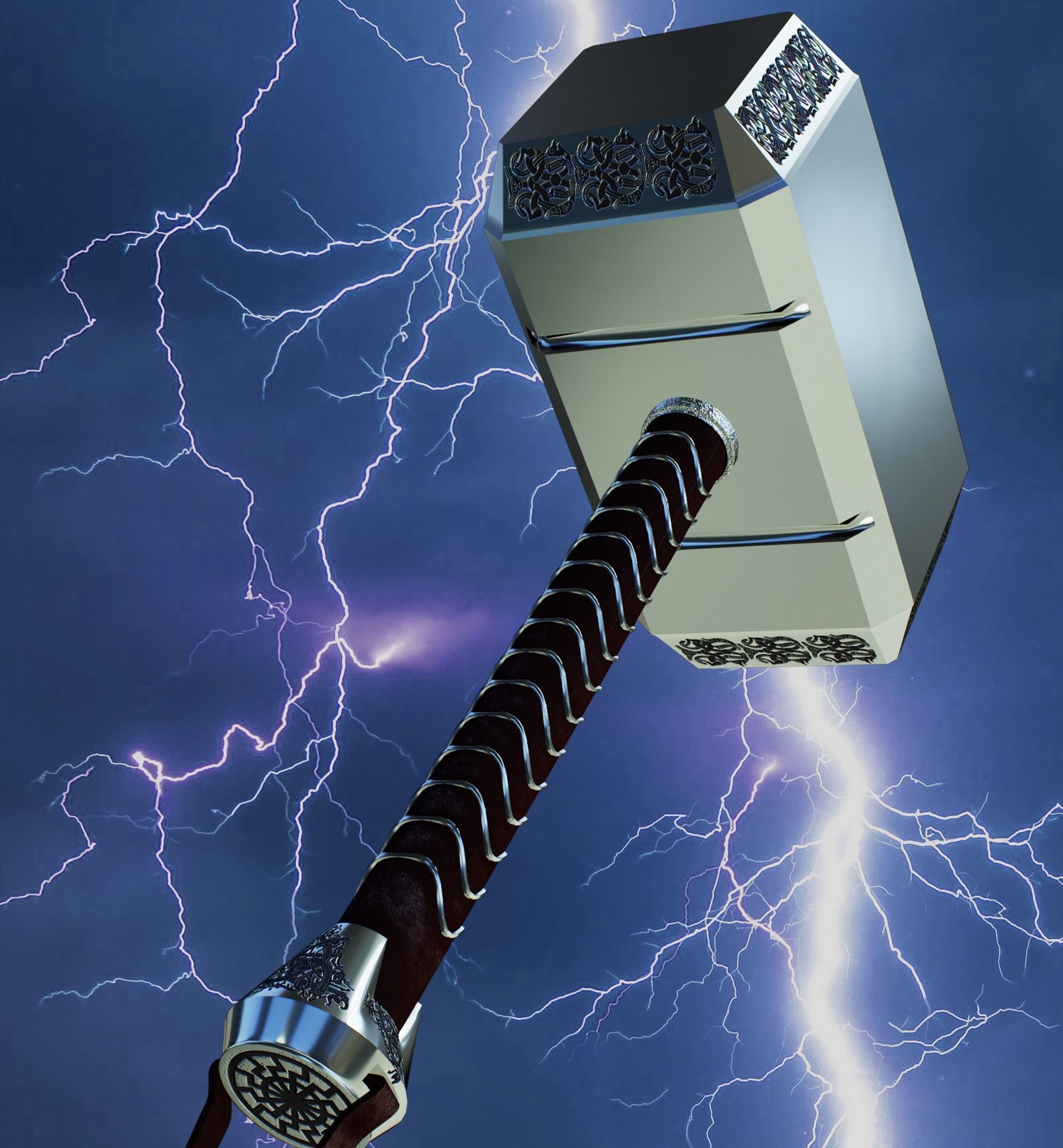 3D model Mjolnir - Thor primary weapon VR / AR / low-poly | CGTrader