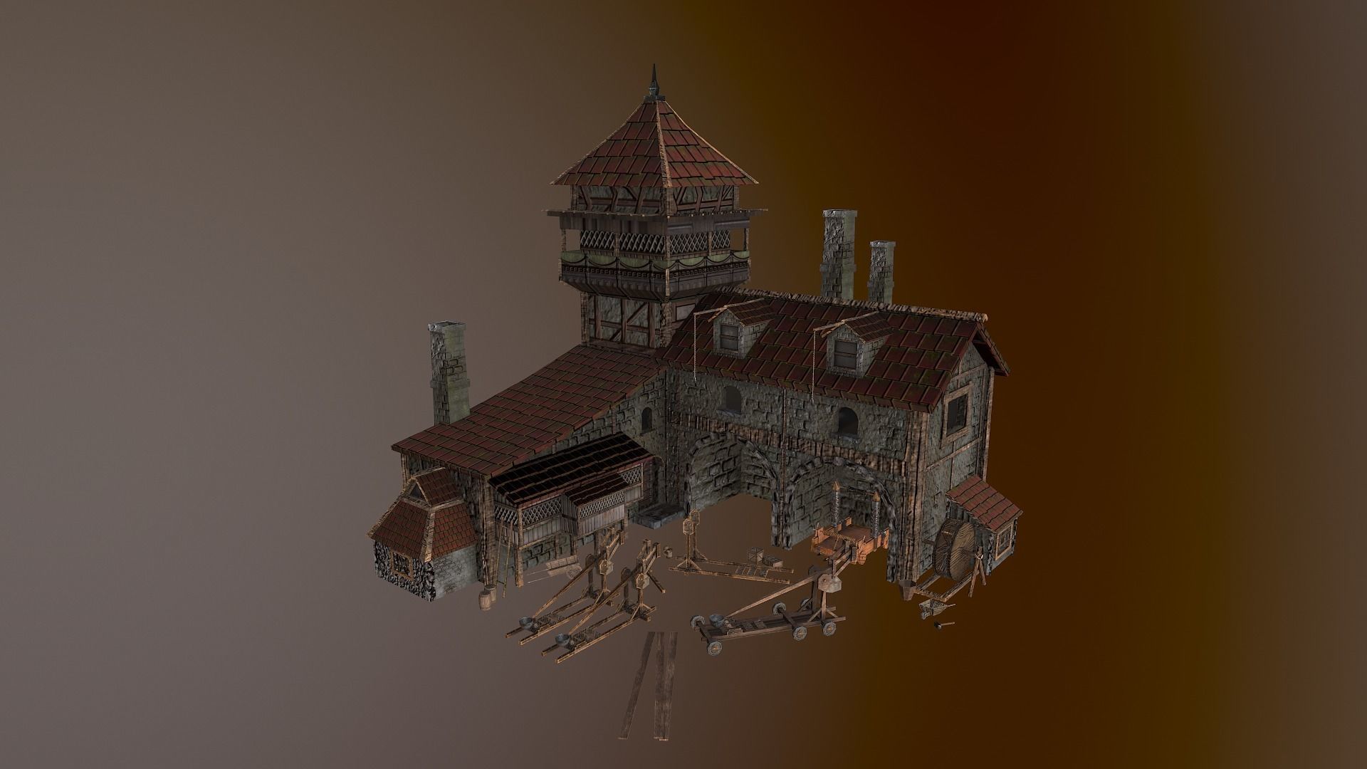 3D model Medieval Workshop Level 10 VR / AR / low-poly | CGTrader