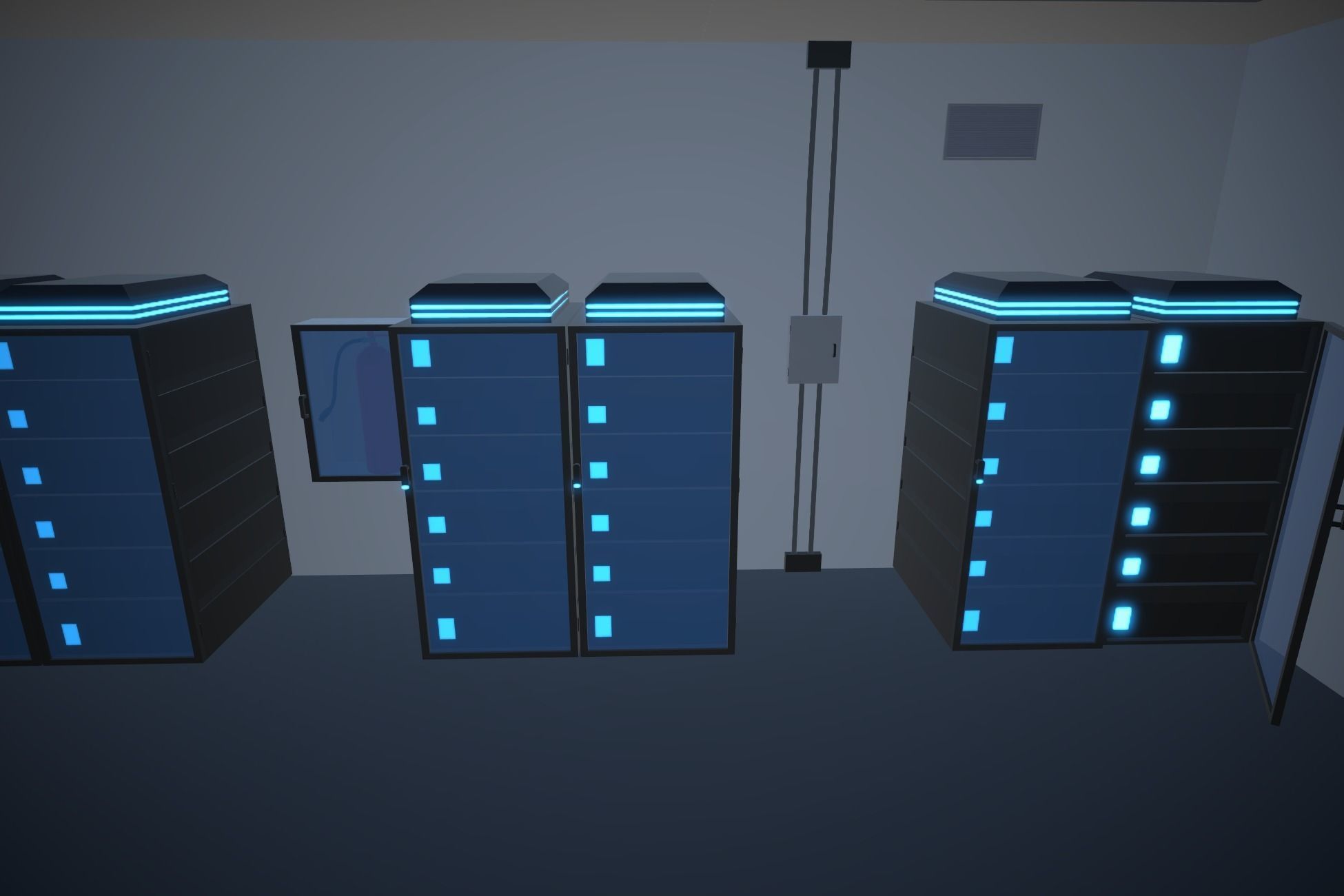3D model LowPoly Server Room Pack VR / AR / low-poly | CGTrader