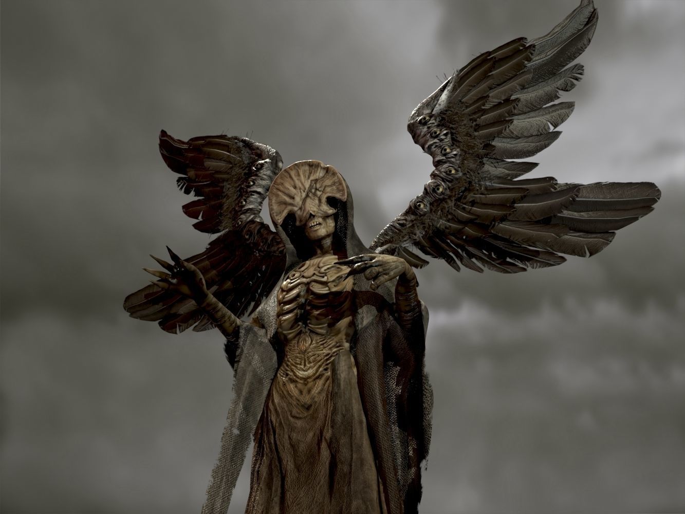 3D model Angel of Death from Hellboy VR / AR / low-poly rigged | CGTrader