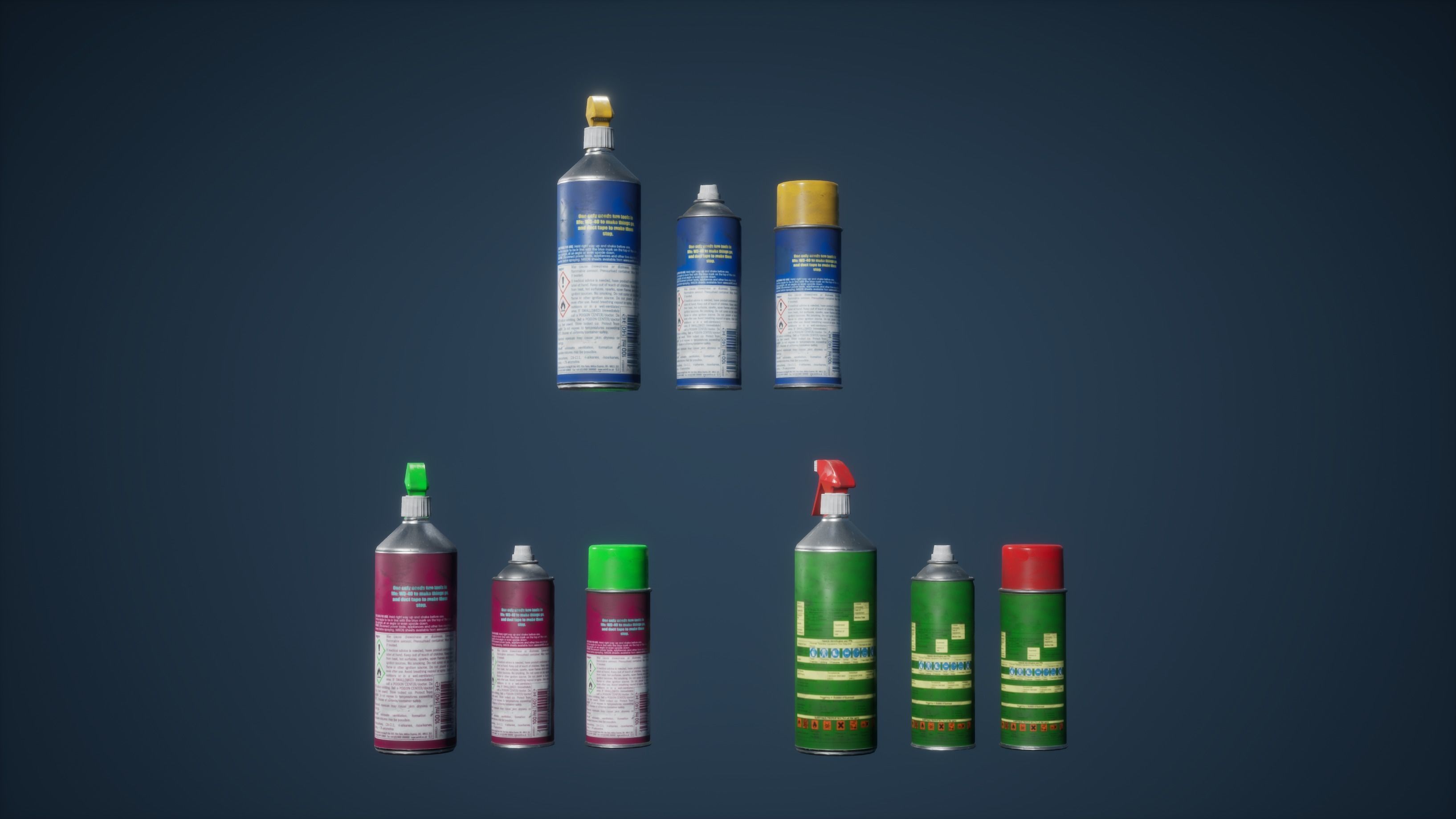 3D model Spray Cans Game Ready VR / AR / low-poly | CGTrader