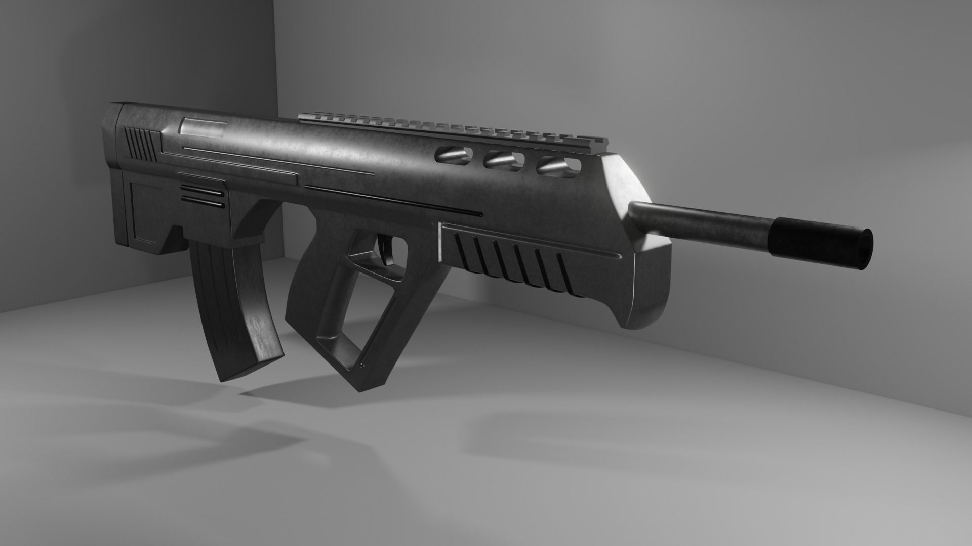 Bullpup Rifle free 3D model | CGTrader