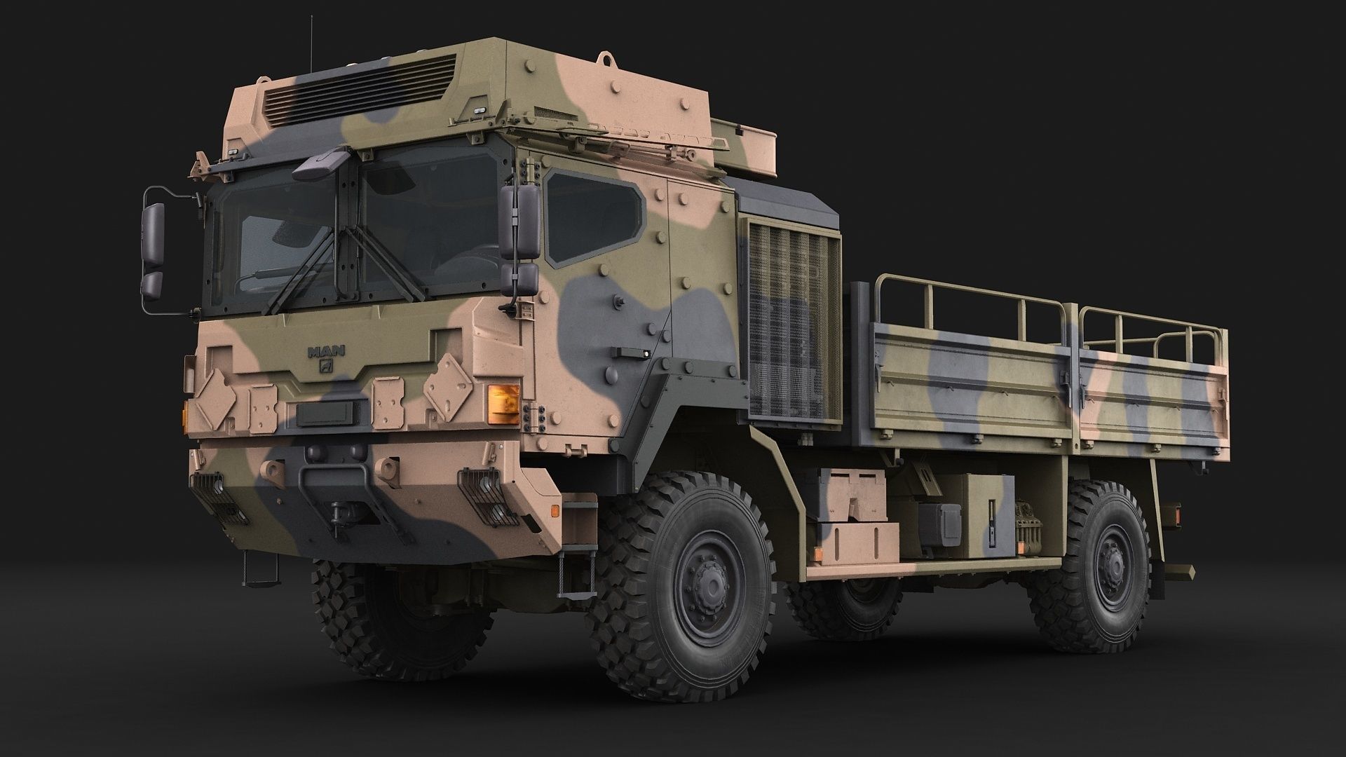 Military truck MAN HX60 Armor 3D model | CGTrader