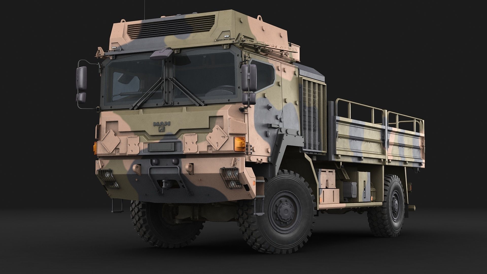 Military truck MAN HX60 Armor 3D model | CGTrader