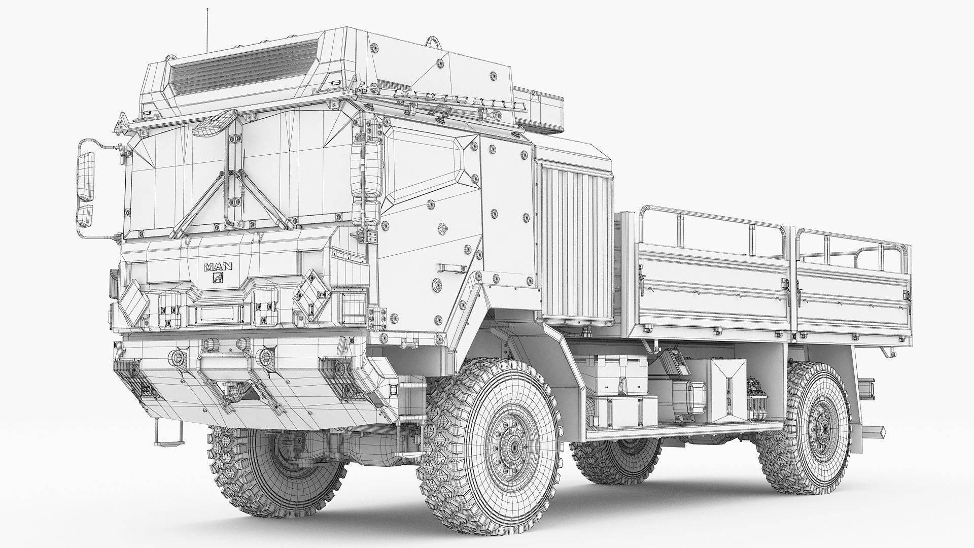 Military truck MAN HX60 Armor 3D model | CGTrader