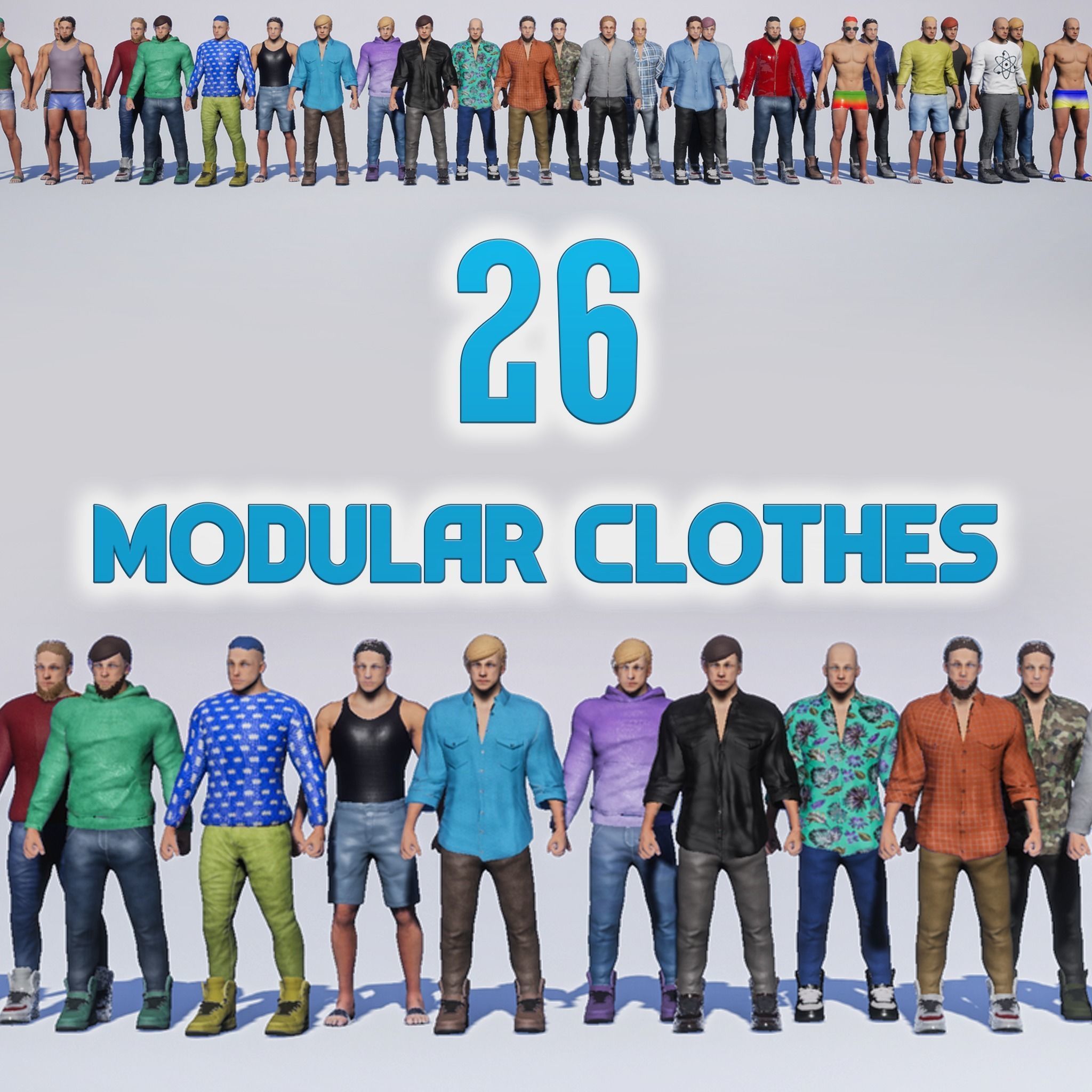 3D model Modular Man VR / AR / low-poly | CGTrader