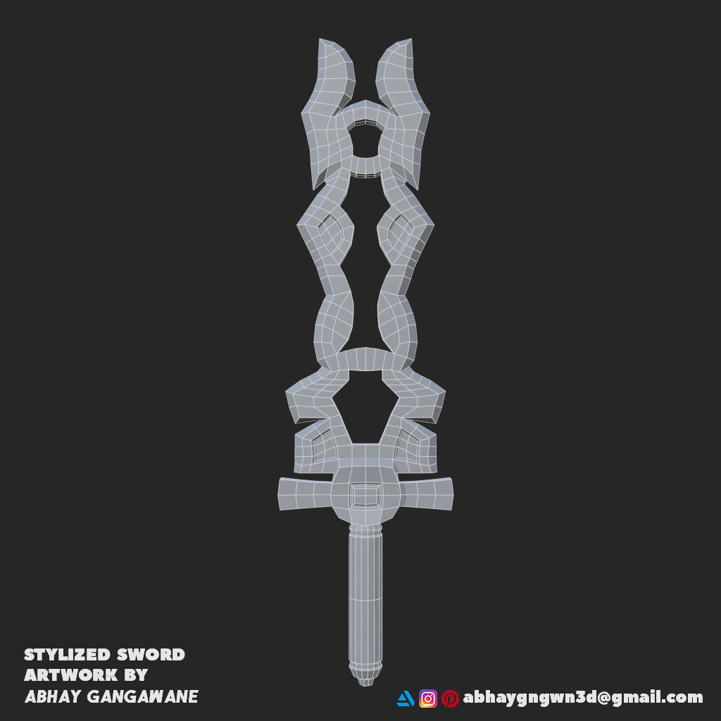 3D model Stylized Sword CGTrader VR / AR / low-poly | CGTrader