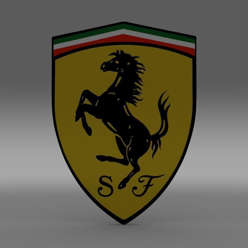 Ferrari logo 3D model | CGTrader