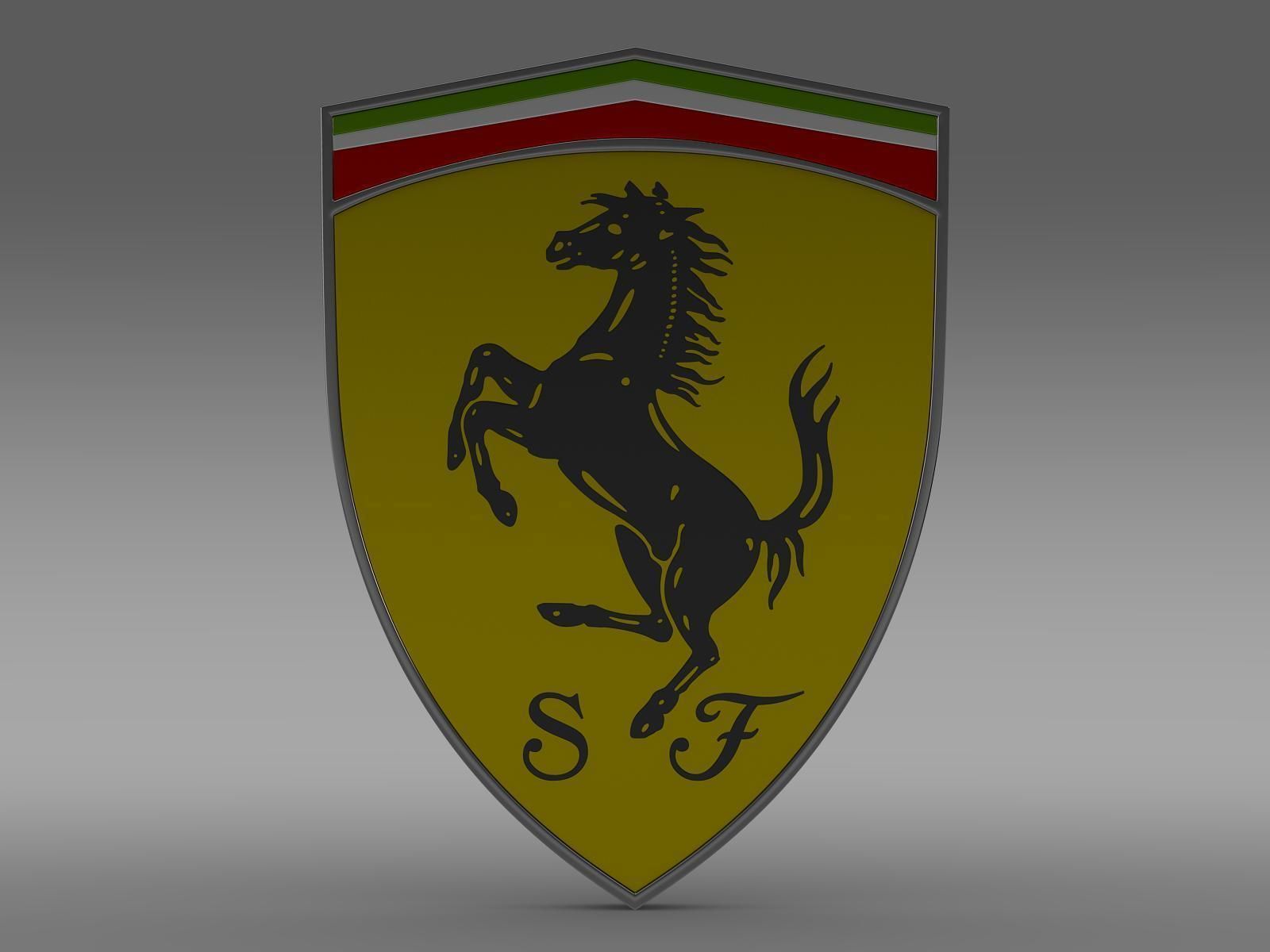 Ferrari logo 3D model | CGTrader