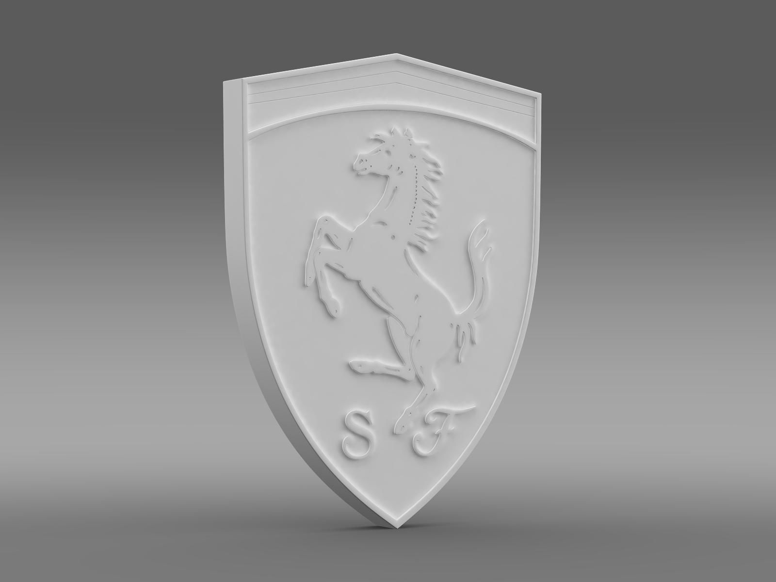 Ferrari logo 3D model | CGTrader