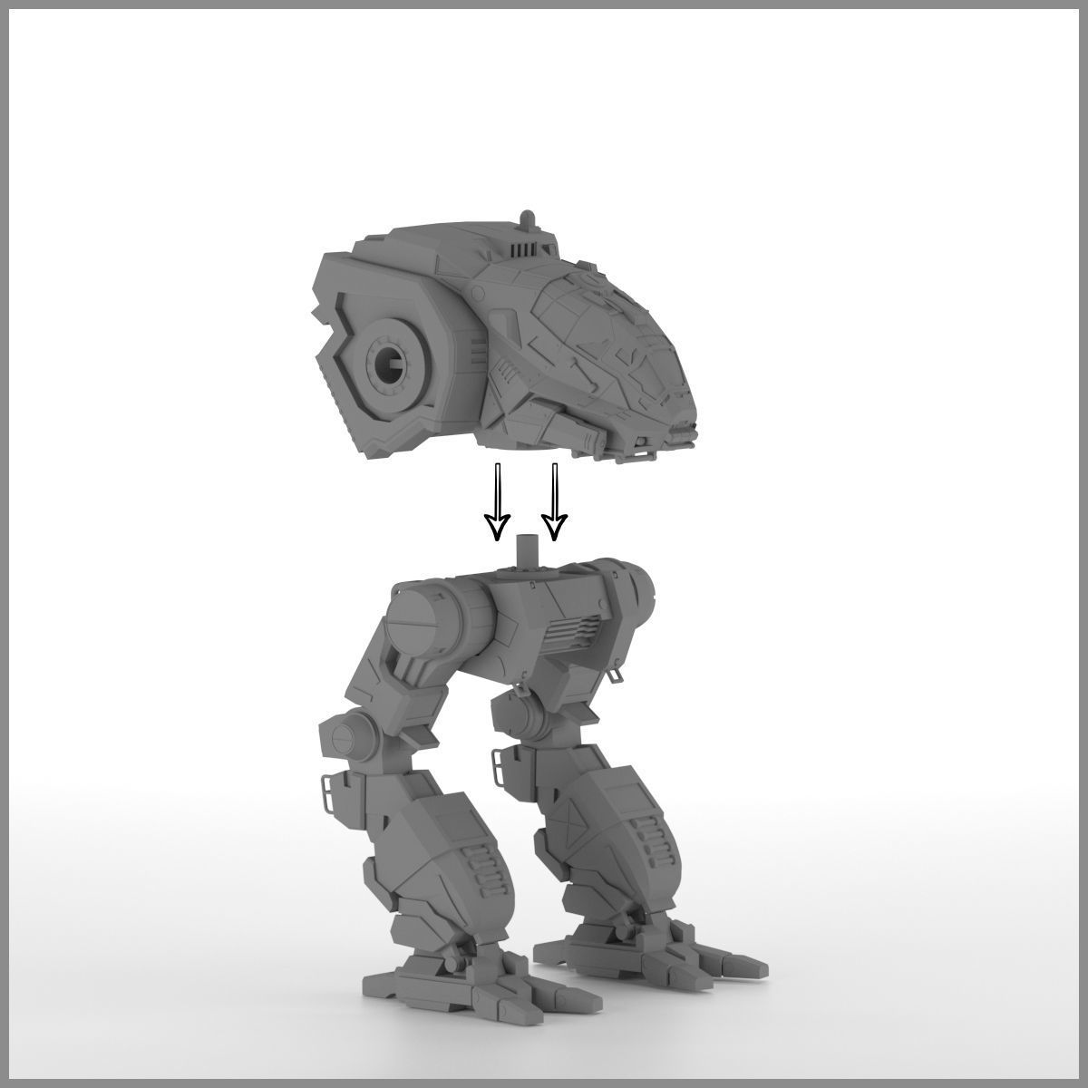 Mecha CPLT-C1 Catapult -- BattleTech MechWarrior Universe -- 3D model ...