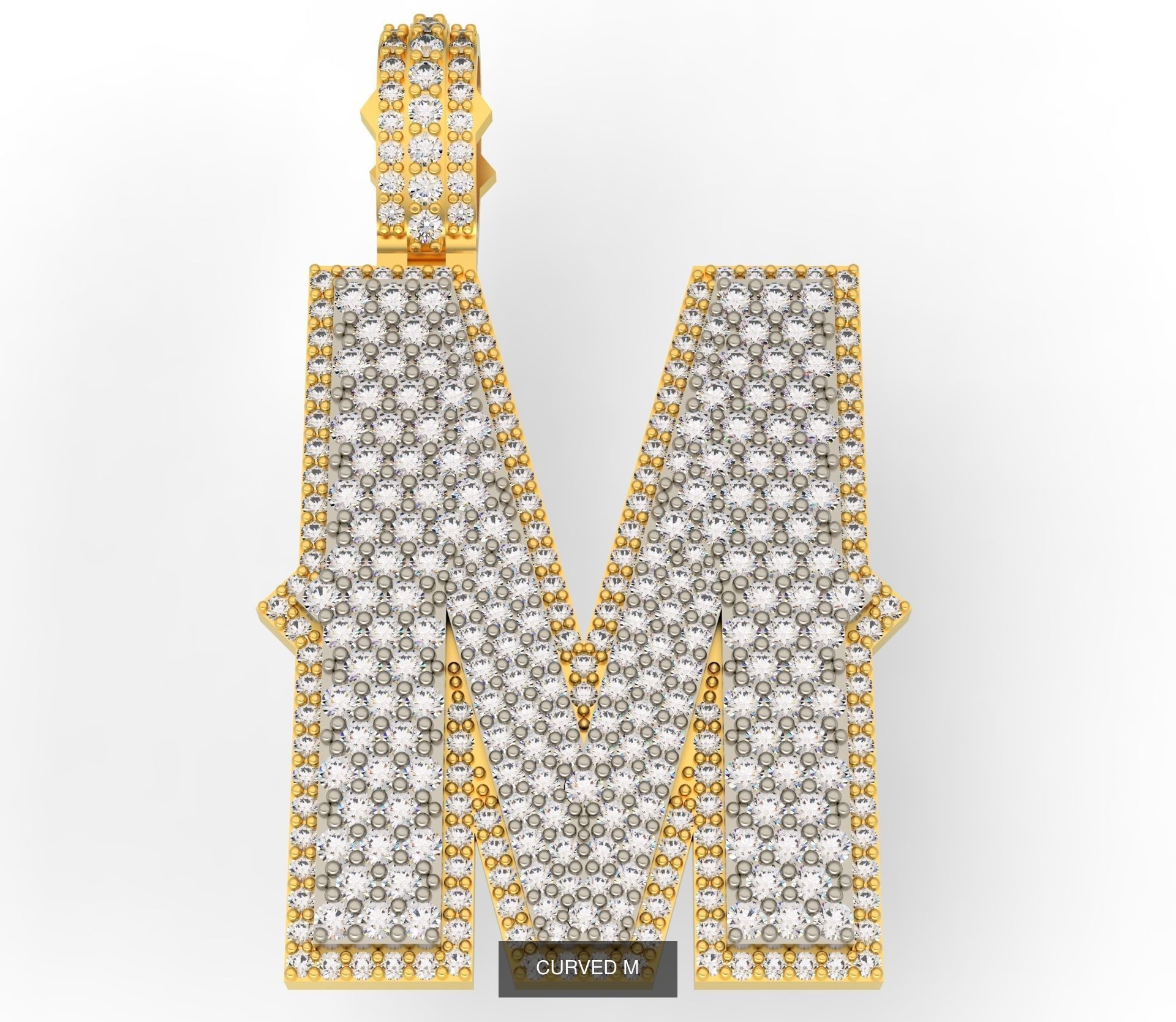 CURVED LETTERS SET 3D Model Collection | CGTrader