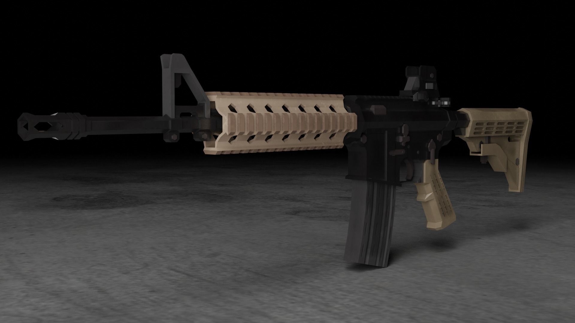 3D model Lowpoly Guns rifle VR / AR / low-poly | CGTrader