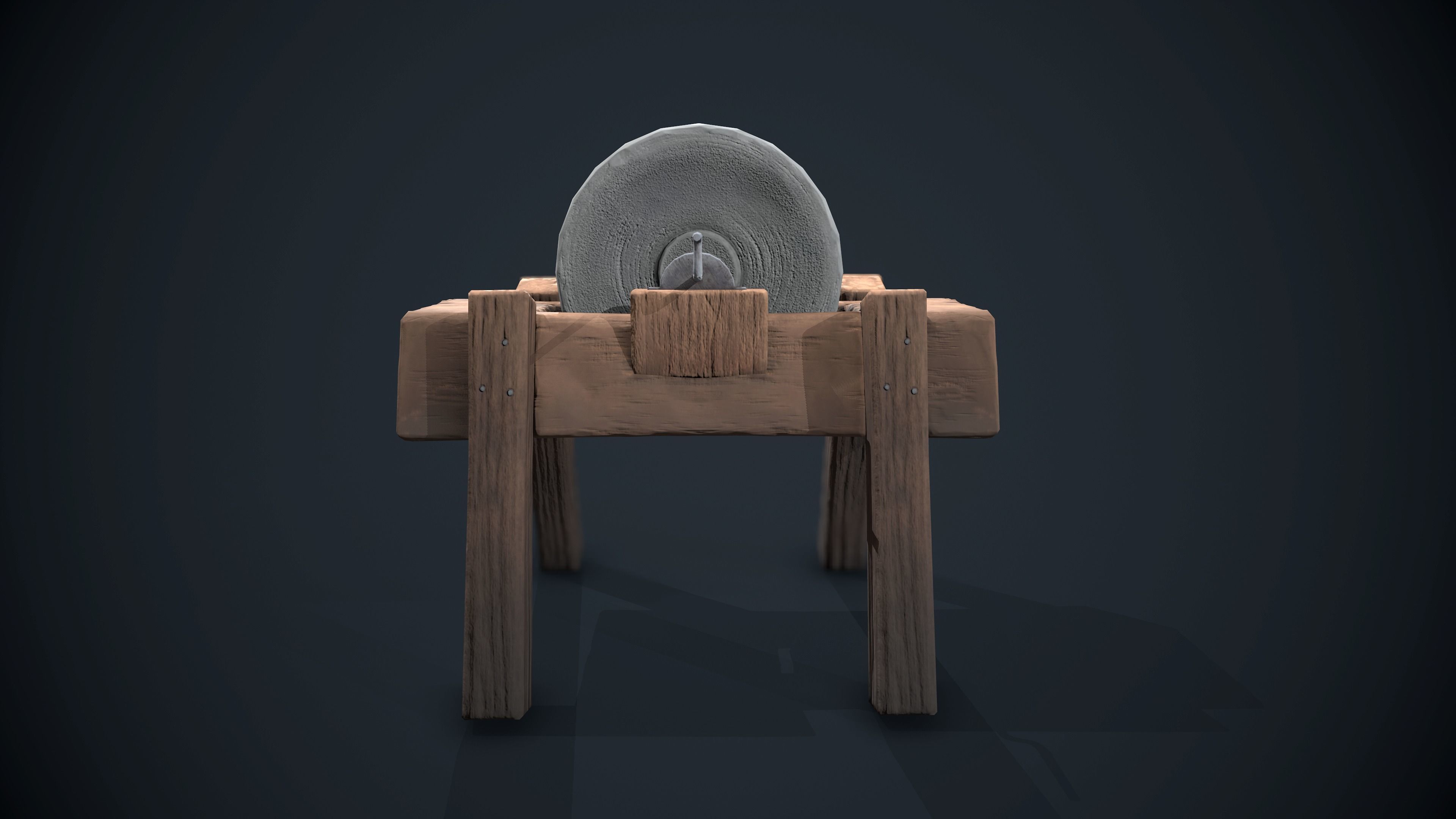 3D model Medieval grindstone VR / AR / low-poly | CGTrader
